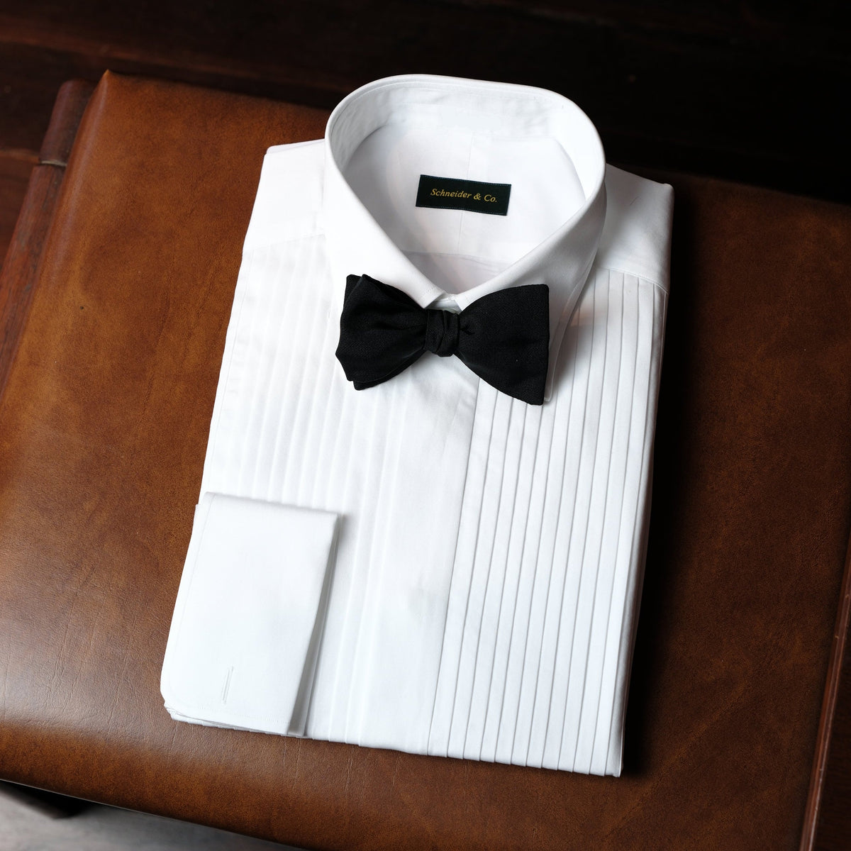 Pleated Front Dinner Shirt - White – Schneider & Co.